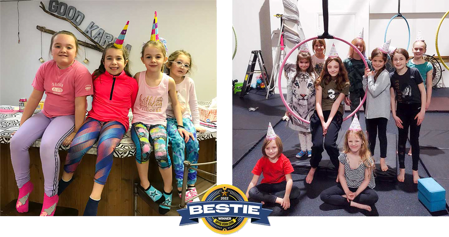 Aerial Yoga Birthday Parties - Good Karma Studio